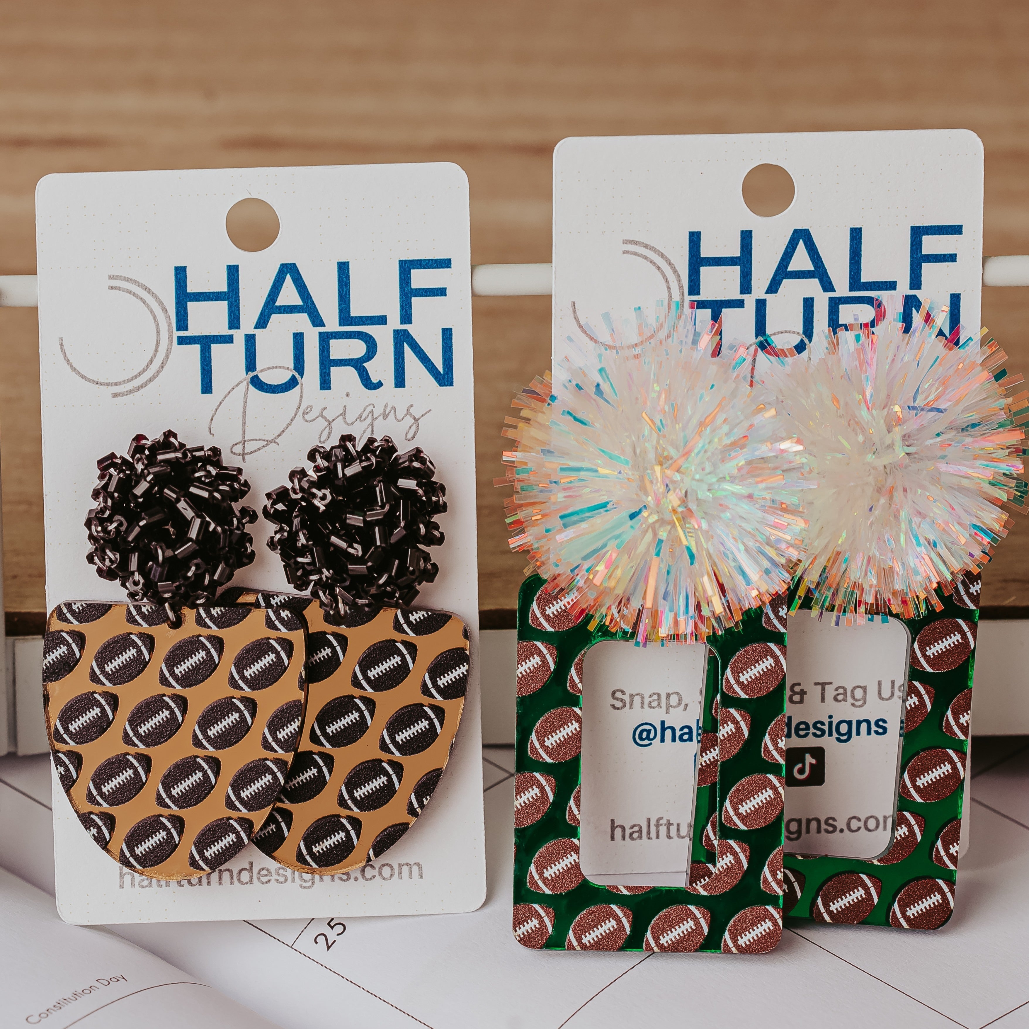 Sports Earrings – Half Turn Designs